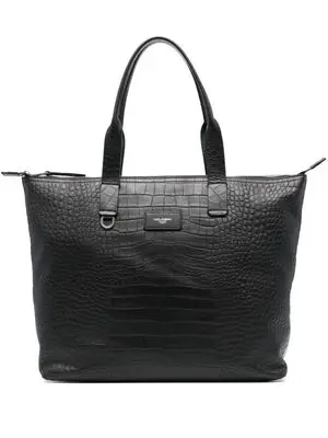 Dolce & Gabbana Crocodile-embossed Leather Tote Bag - Black