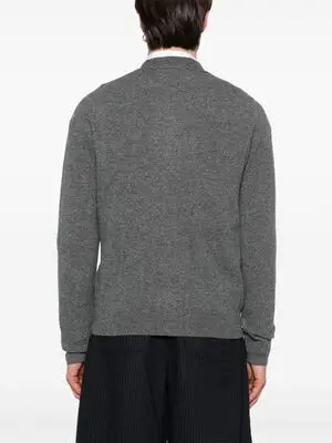 Comme Des Garçons V-neck Cardigan - Grey