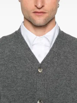 Comme Des Garçons V-neck Cardigan - Grey