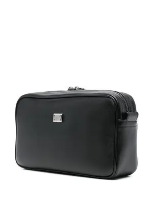 Dolce & Gabbana Leather Messenger Bag - Black