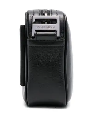 Dolce & Gabbana Leather Messenger Bag - Black