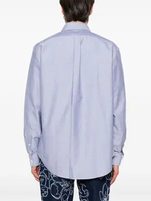 Maison Kitsuné Contour Fox Head Shirt - Blue