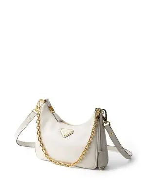 Prada Mini Re-edition Shoulder Bag - White