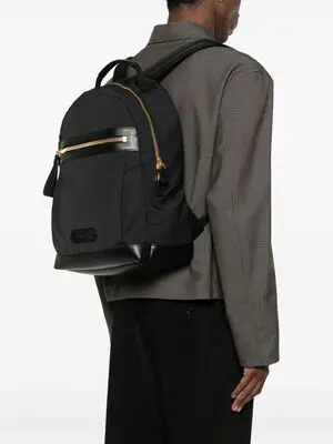 TOM FORD Logo-patch Backpack - Black