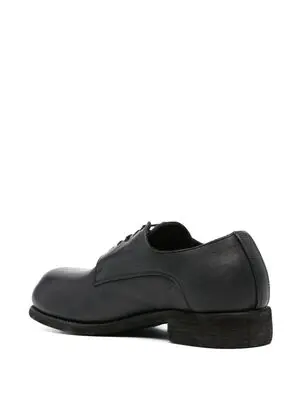Guidi Leather Derby Shoes - Black