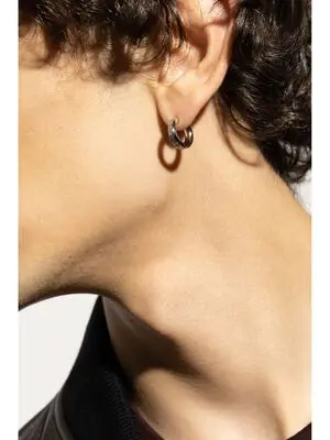 Versace Greca Hoop Earrings - Silver