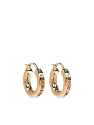 Versace Greca Hoop Earrings - Gold