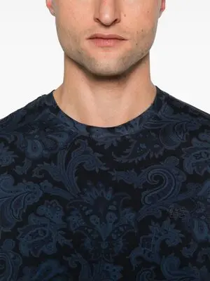 Etro Paisley-print T-shirt - Black