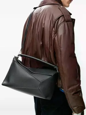 Loewe Large Puzzle Edge Shoulder Bag - Black