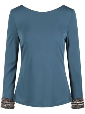 Alberta Ferretti Embroidered-cuffs Blouse