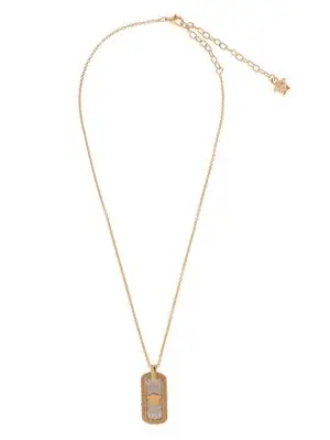 Versace Crystal-pendant Necklace - Gold