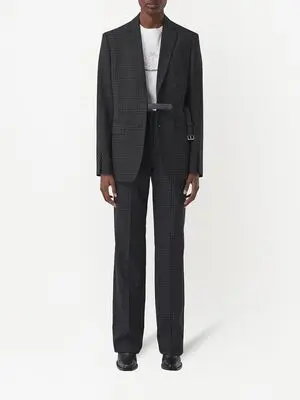 Burberry Check Wool Tailored Trousers