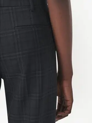 Burberry Check Wool Tailored Trousers