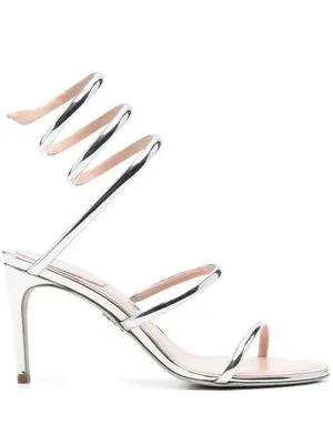 Rene Caovilla 80mm Cleo Heel Sandals - Silver