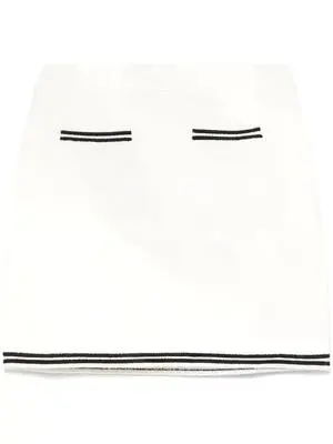 SELF-PORTRAIT Self-Portrait Bow Jacquard Mini Skirt