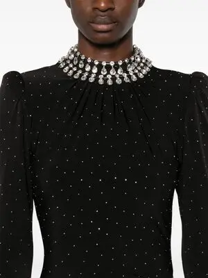 NISSA Crystal-embellished Maxi Dress