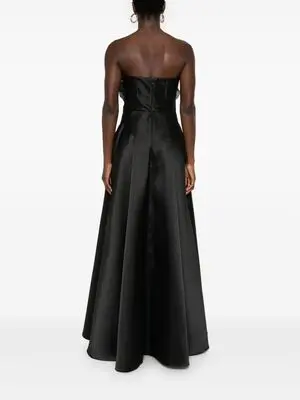 NISSA Floral-appliqué Maxi Dress