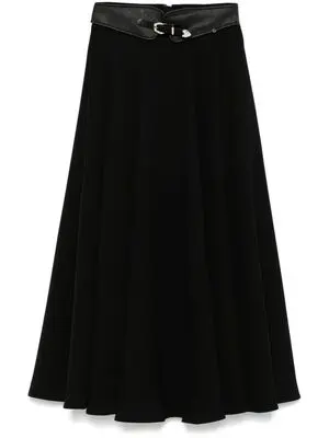 NISSA Belted Midi Skirt