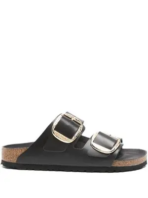 BIRKENSTOCK Arizona Big Buckle Slides - Brown