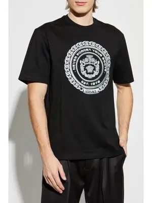 Versace Chain Crest T-shirt - Black