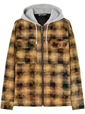 Palm Angels Checkered Zip-fastened Hoodie