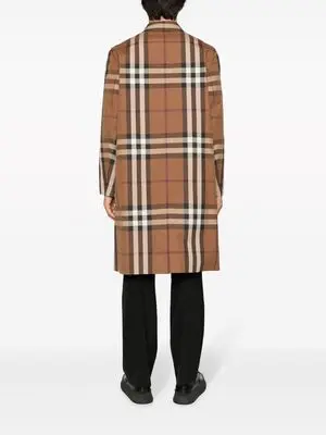 Burberry Vintage Check Cotton Coat - Brown