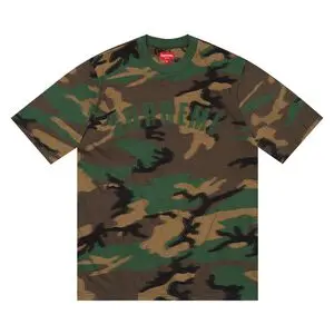 Supreme Intarsia Camo Short-sleeve Top 'woodland Camo - Green