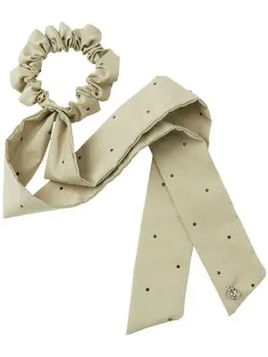MAISON MICHEL Lixou Tied Scrunchie - Neutrals