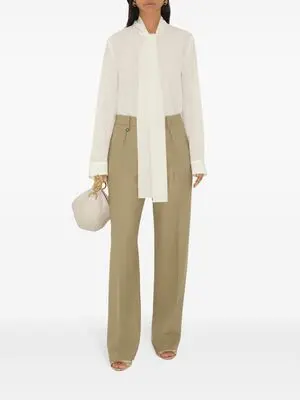 Burberry Tailored Wool Trousers - Neutrals