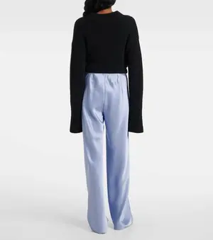 Vince High-rise Wide-leg Pants - Blue