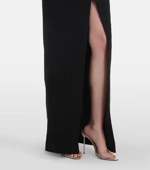 RASARIO Cutout Crepe Maxi Dress