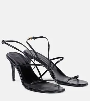 Khaite Loop 75 Leather Sandals - Black