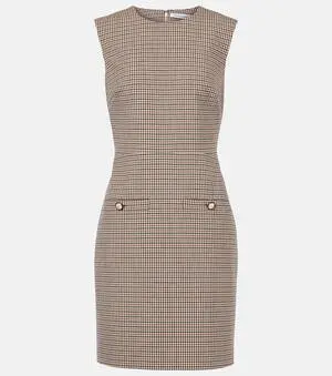Veronica Beard Houndstooth Mini Dress - Brown