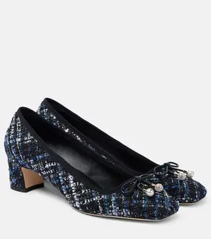 JIMMY CHOO Elme 45 Tweed Pumps