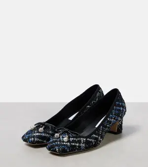 JIMMY CHOO Elme 45 Tweed Pumps