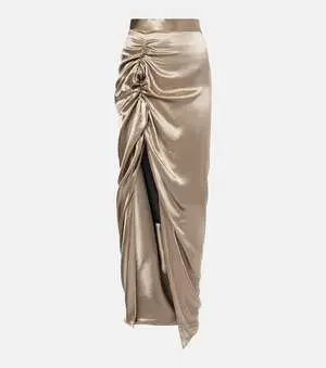 VIVIENNE WESTWOOD Panther Asymmetric Maxi Skirt - Gold