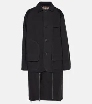 MAISON MARGIELA Cotton And Wool Coat - Black