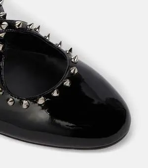 CHRISTIAN LOUBOUTIN Pilouta Jane Spiked Ballet Flats - Black