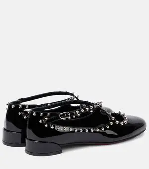 CHRISTIAN LOUBOUTIN Pilouta Jane Spiked Ballet Flats - Black