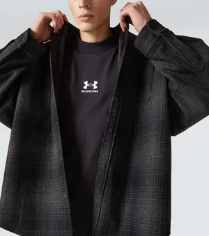Balenciaga Checked Wool-blend Flannel Shirt