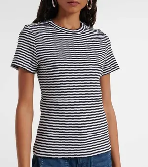 Veronica Beard Draya Striped T-shirt - Black
