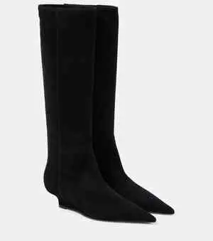 TOTEME Sharp 40 Suede Knee-high Boots