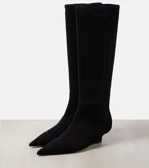 TOTEME Sharp 40 Suede Knee-high Boots