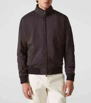 Thom Sweeney Technical Bomber Jacket - Brown