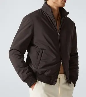 Thom Sweeney Technical Bomber Jacket - Brown