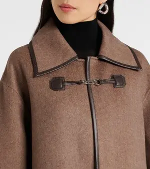 TOTEME Double Clasp Wool Coat - Brown