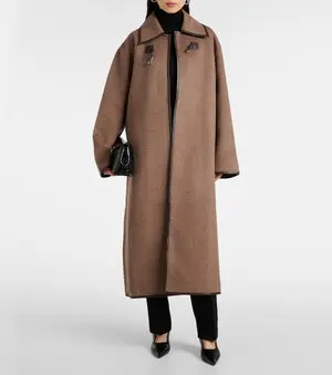 TOTEME Double Clasp Wool Coat - Brown
