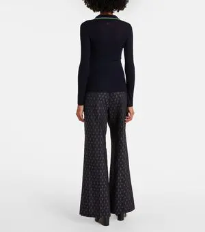 Etro Printed Polo Sweater - Blue