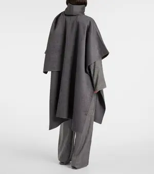 TOTEME Doublé Wool Scarf Coat - Grey