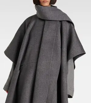 TOTEME Doublé Wool Scarf Coat - Grey
